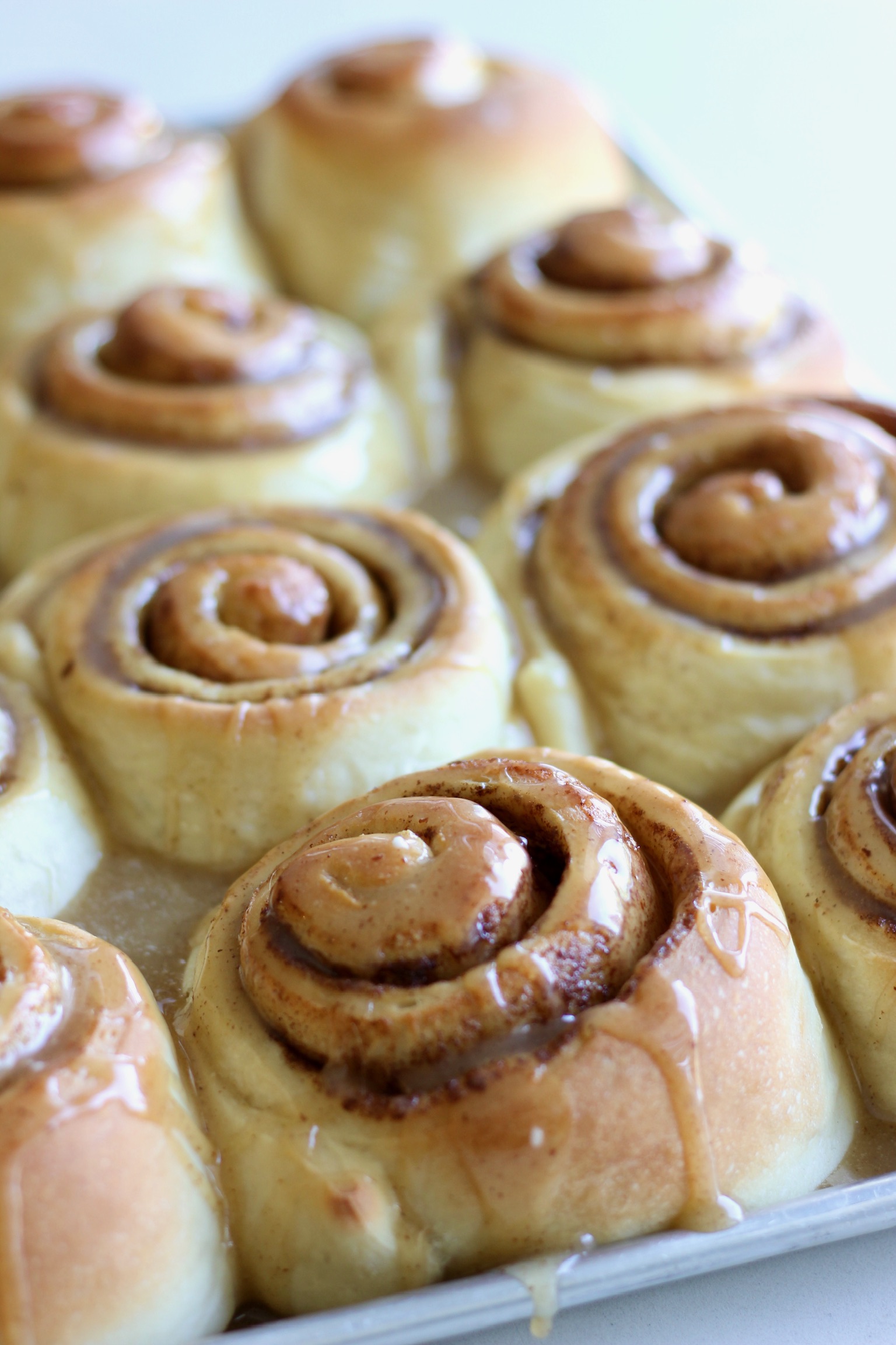 Jumbo Cinnamon Rolls with Brown Butter Glaze - Ambers Kitchen Cooks